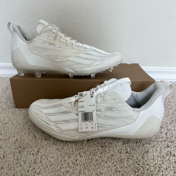 adidas | Shoes | Adidas Adizero2 Football Cleats Triple White | Poshmark